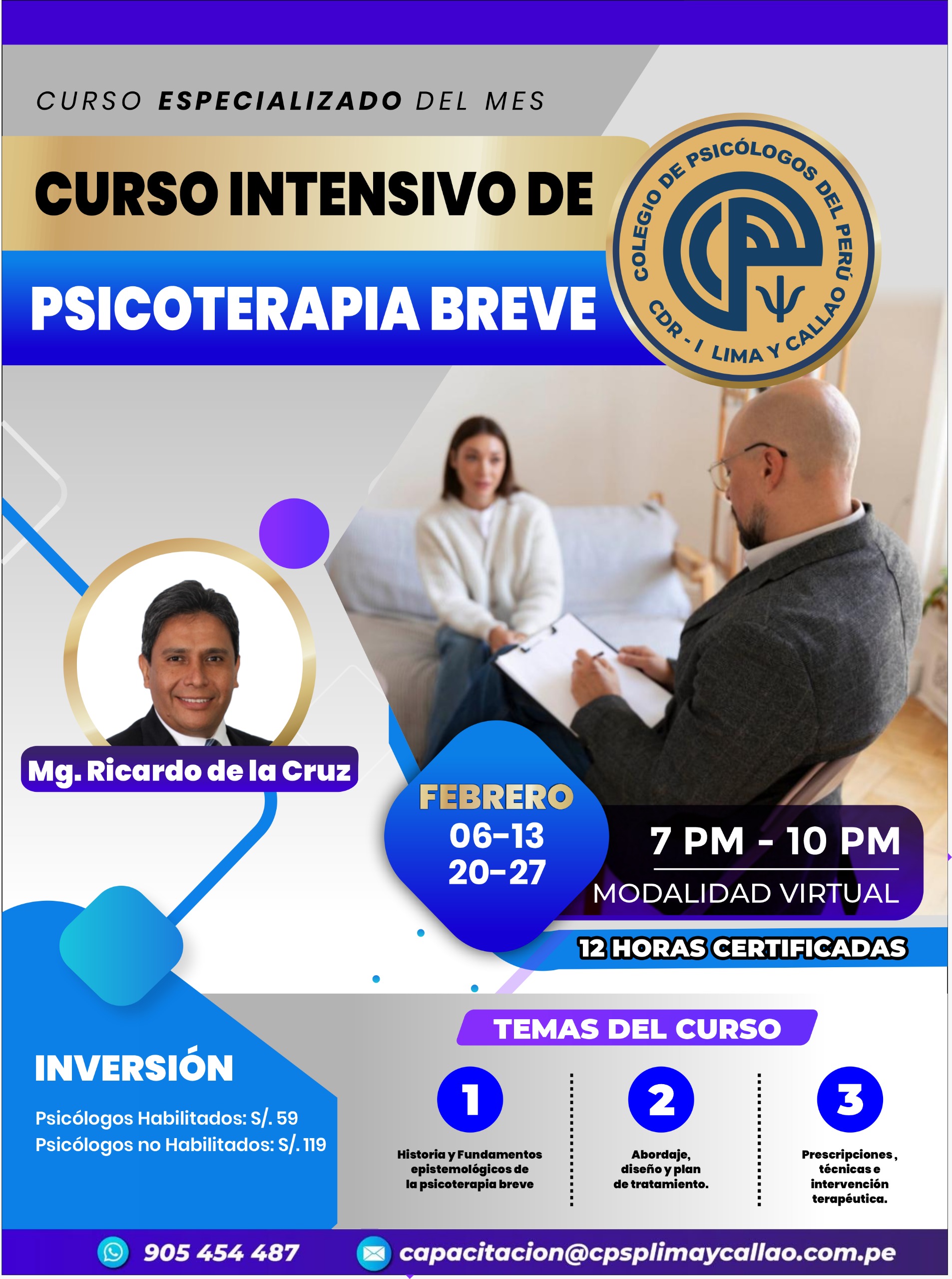 COLEGIO DE PSICÓLOGOS DEL PERÚ REGIÓN I LIMA Y CALLAO